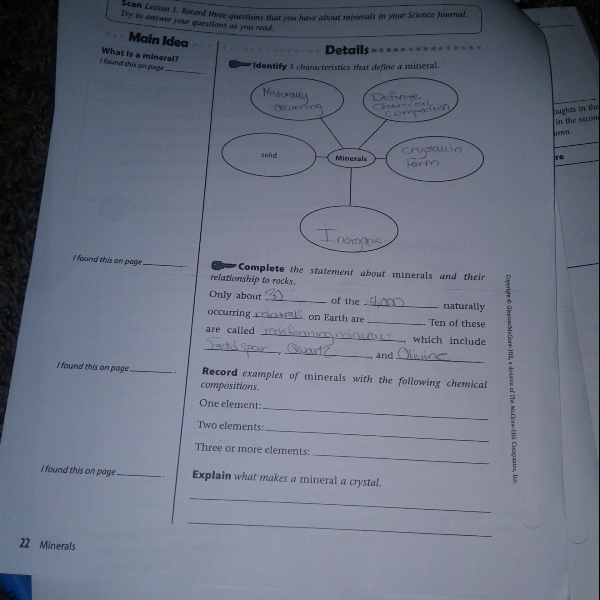 Find The Answer Key copyright Grencoe McGraw hill division Of The